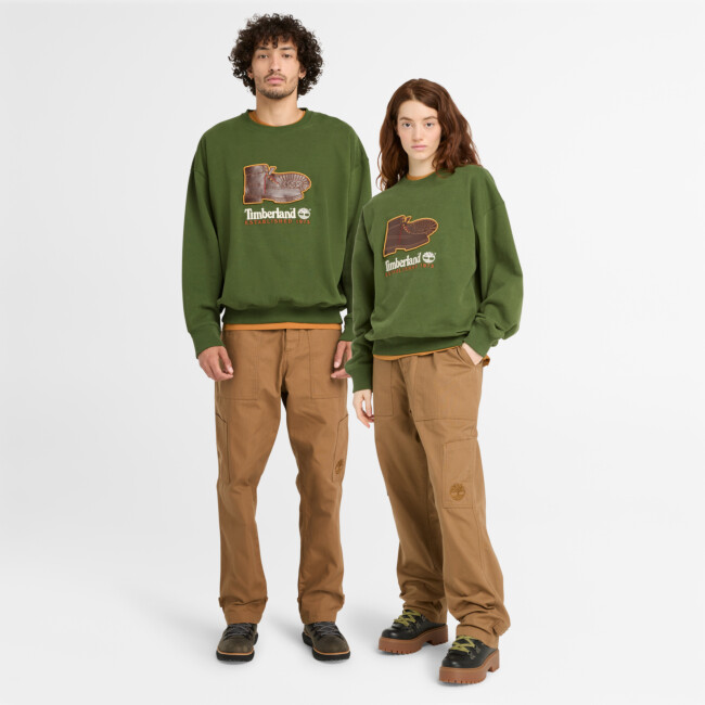 TIMBERLAND MEN'S BOX FIT BADGE CREW SWEATSHIRT | Толстовки и свитшоты ...